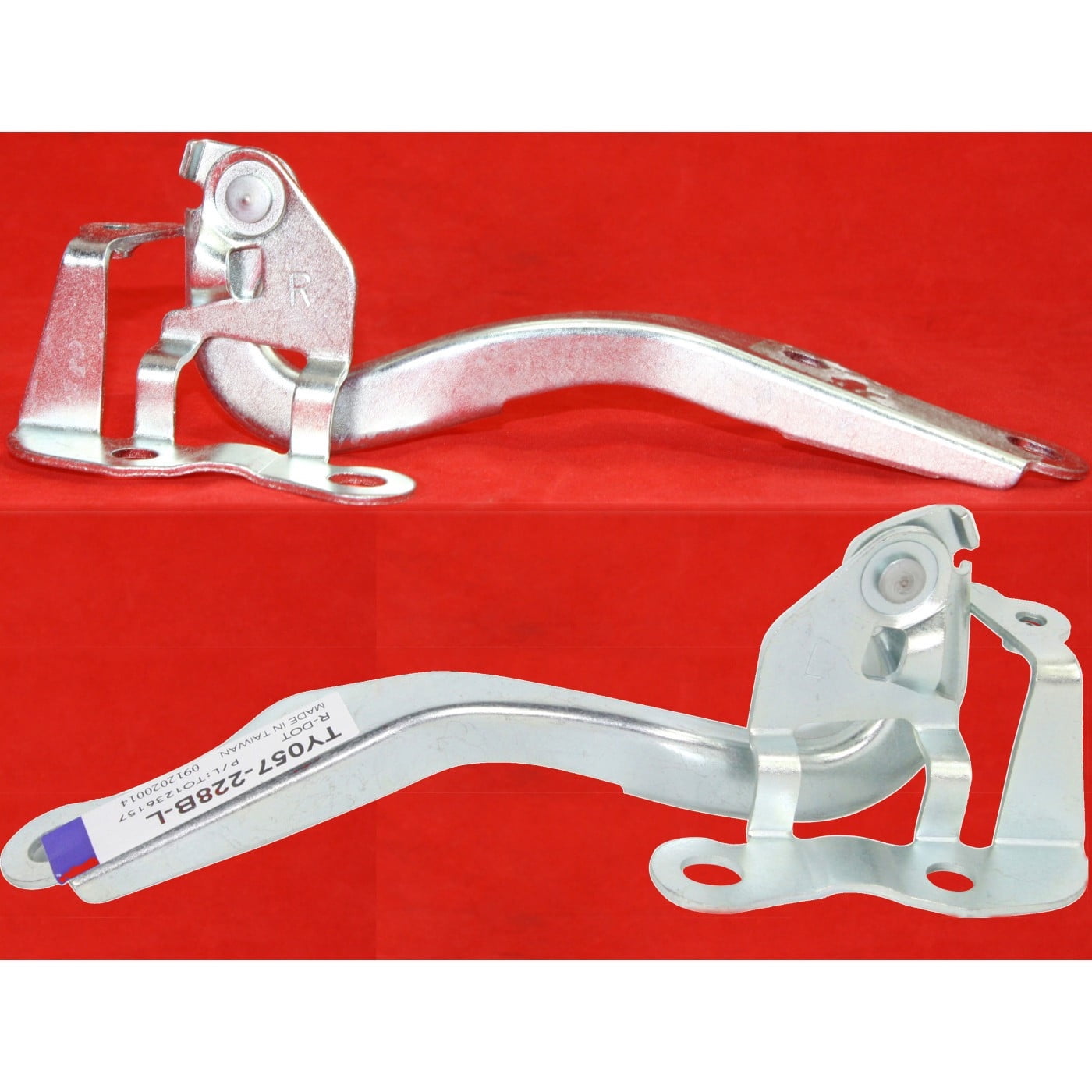 2-Pack Hood Hinge Set for Car Door - TO1236157, TO1236158 - Fits Left ...