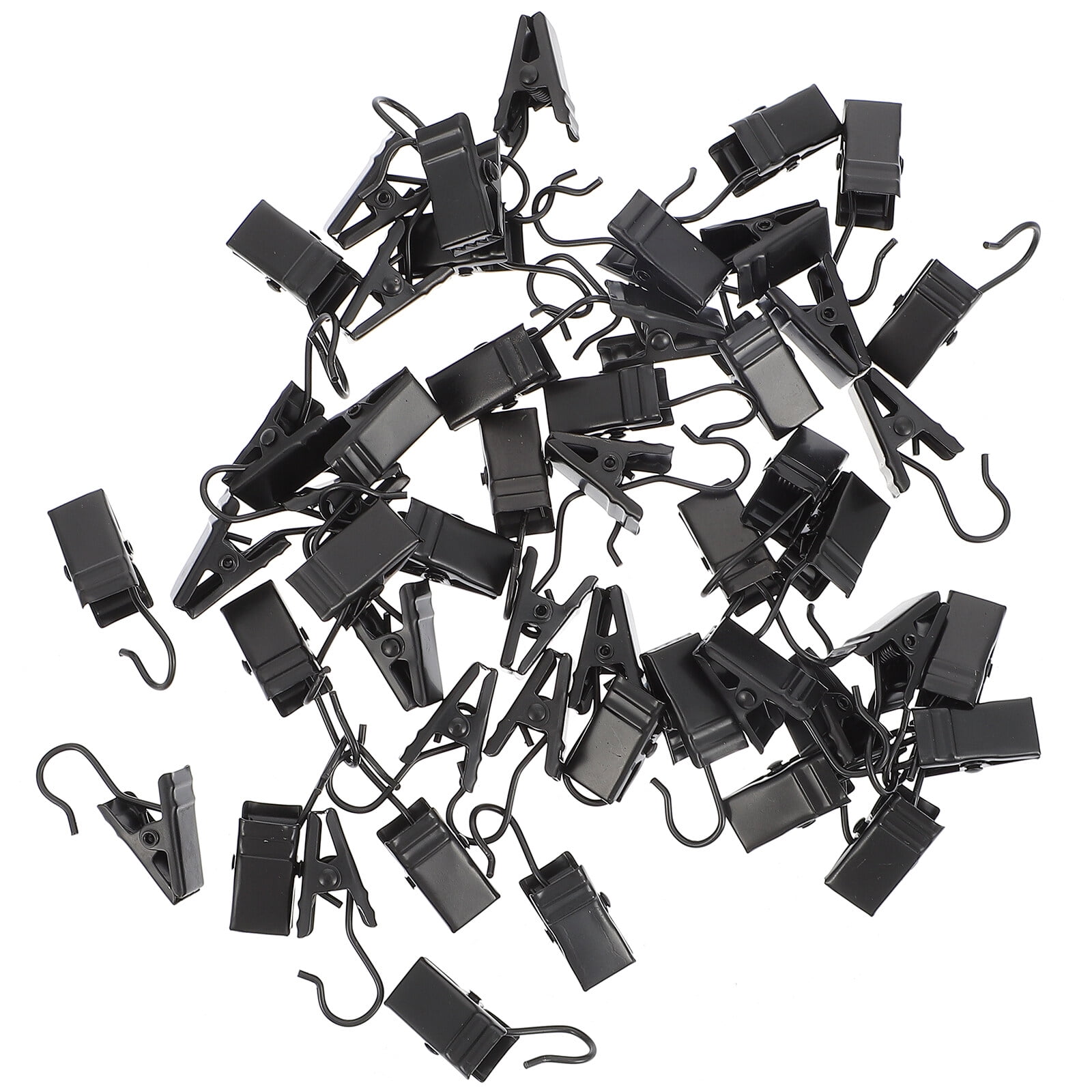 2 Pack Hooks for Curtains Drapes Clip Steel Clips - Walmart.com