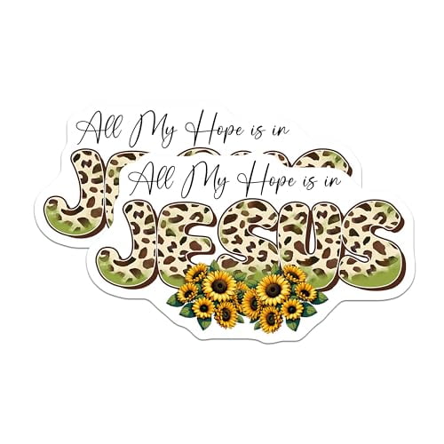 (2 Pack) All My Hope is in Jesus Magnets - Christian Faith Magnets ...