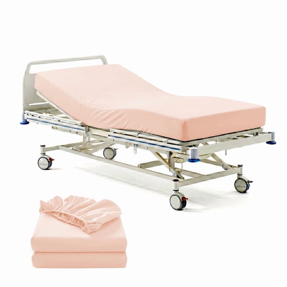 2-Pack Hospital Bed Fitted Sheets, Standard Size 36" x 80" x 8" Deep ...