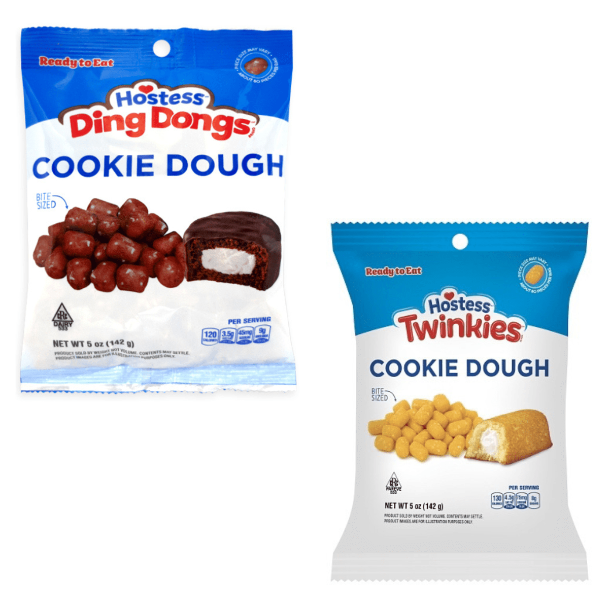 2 Pack Hostess Edible Cookie Dough Variety Pack, Ding Dongs & Twinkies ...