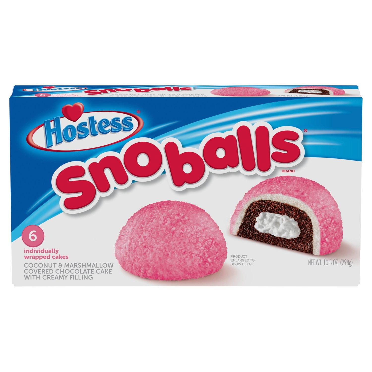 2 Pack - Hostess Snowballs Cupcakes Chocolate Coconut & Marshmallow ...