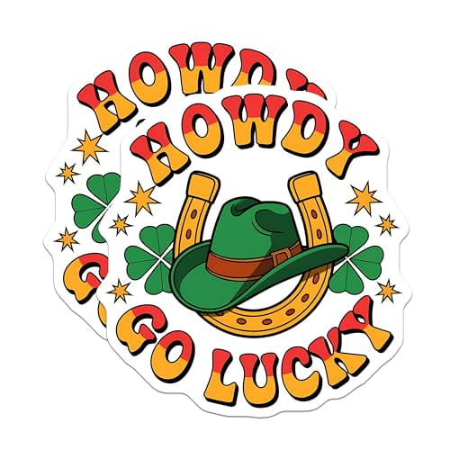 (2 Pack) Howdy Go Lucky Magnets - Western - Irish Luck Magnets - Fun ...
