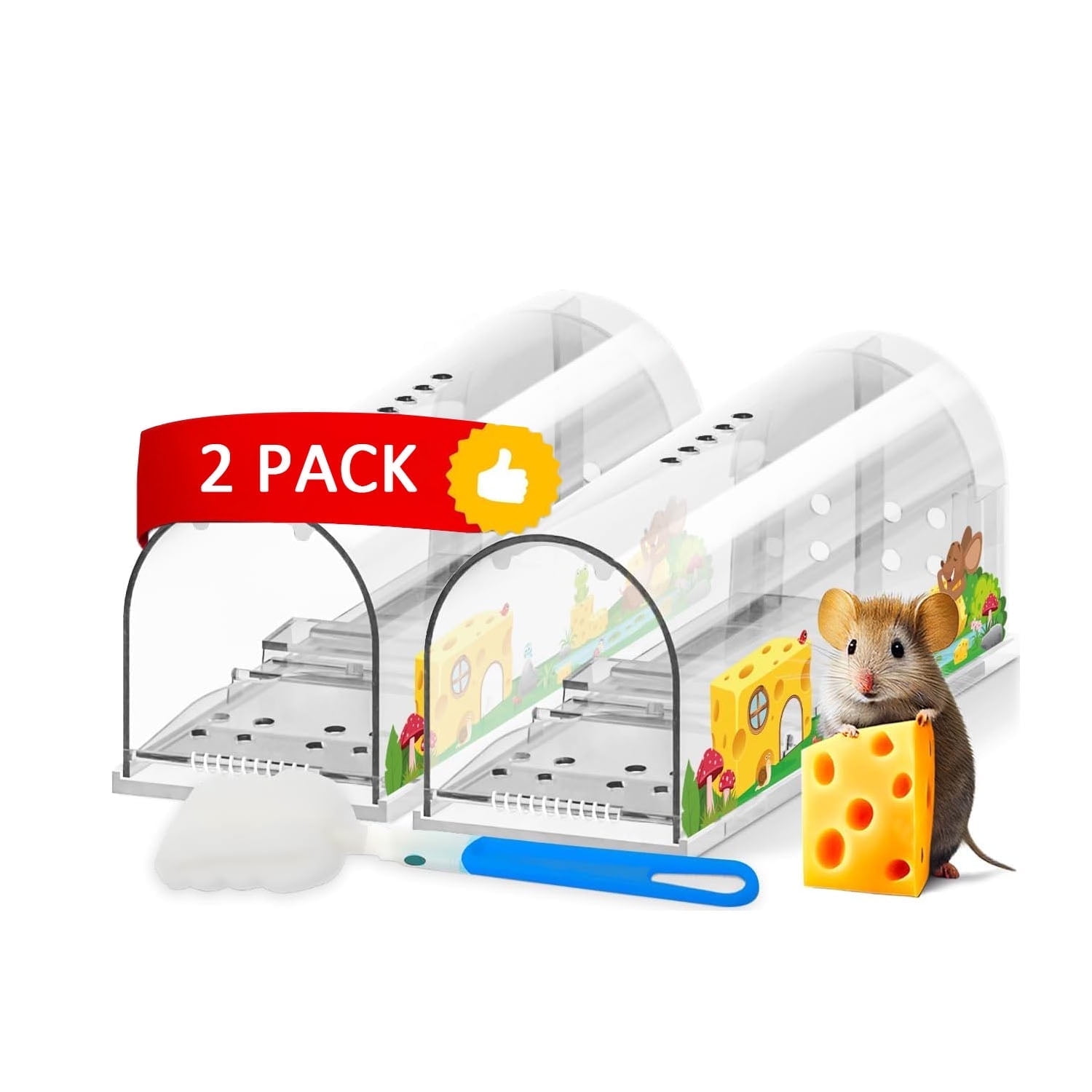 2 Pack Humane No Kill Live Catch and Release Mouse Traps,humane mouse ...