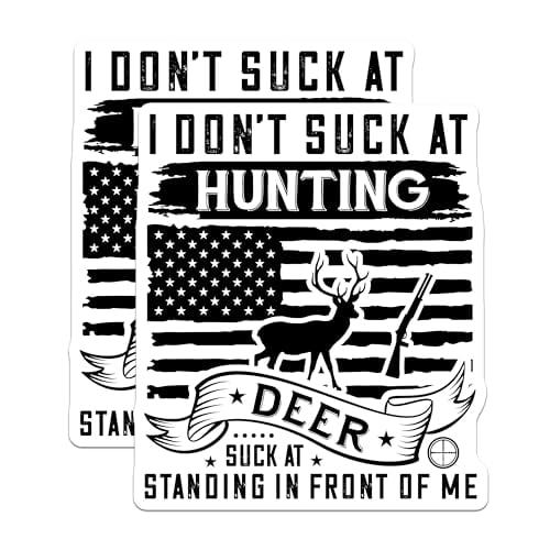 (2 Pack) Hunting Magnets - I Don't Suck at Hunting - Deer Standing in ...