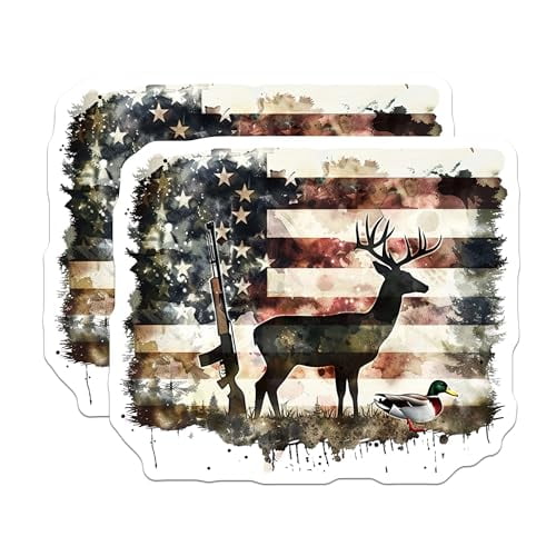 (2 Pack) Hunting Magnets - Patriotic Hunting Decor - American Flag ...