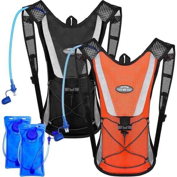 2 Pack Hydration Backpack Pack with 2L Water Bladder, Hiking Backpack ...
