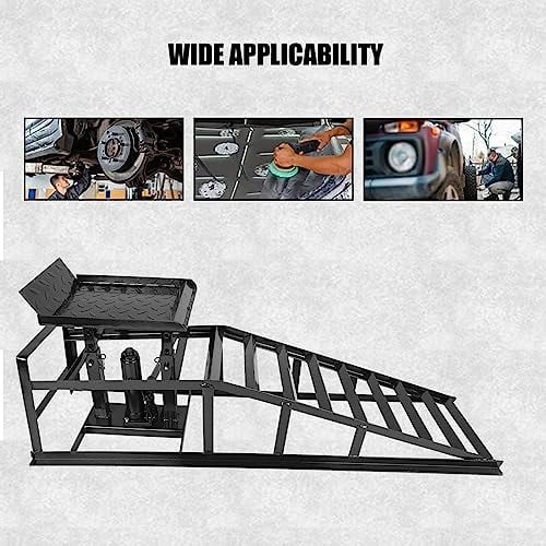 2 Pack Hydraulic Car Ramps 5T 10000lbs Low Profile Car Lift Service ...