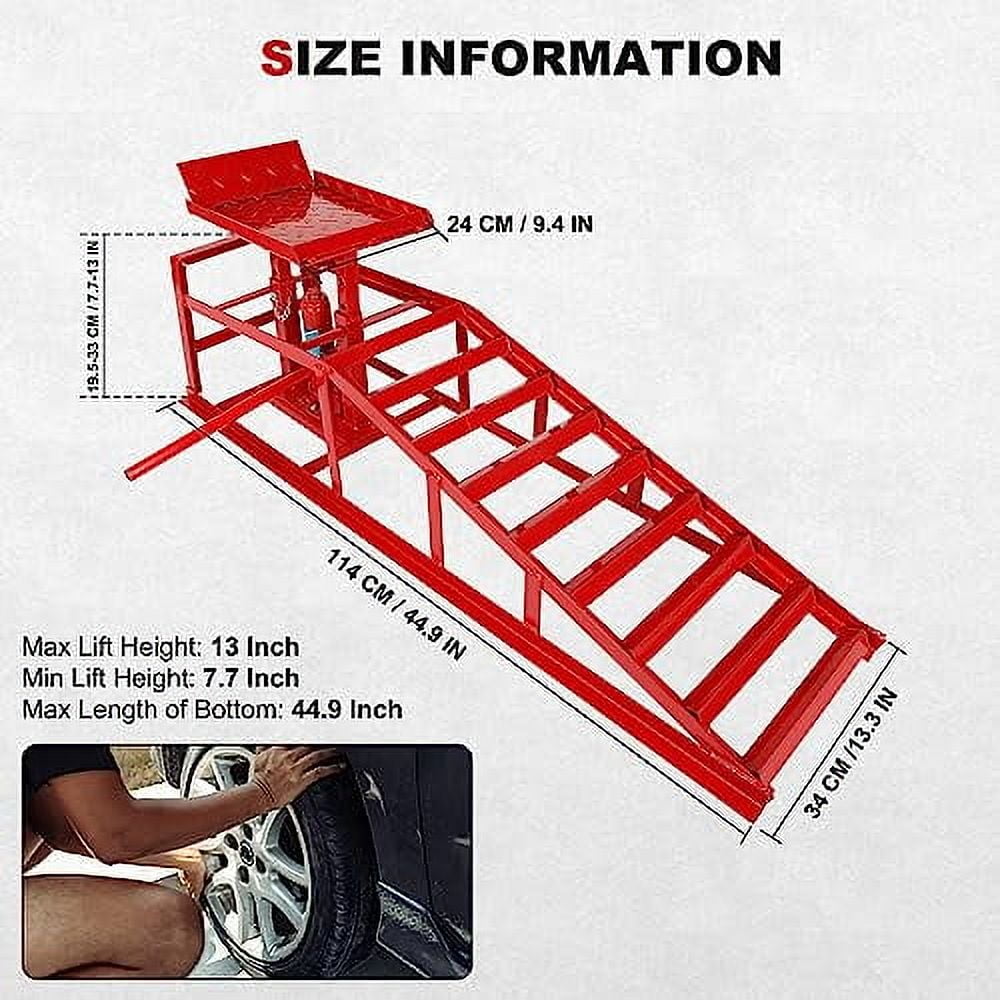 2 Pack Hydraulic Car Ramps 5T 10000lbs Low Profile Car Lift Service ...