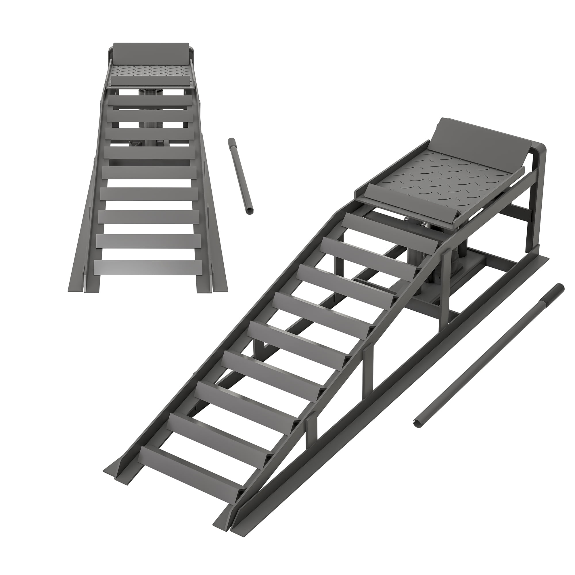 2 Pack Hydraulic Car Ramps 5T 11000lbs Low Profile Car Lift Service ...