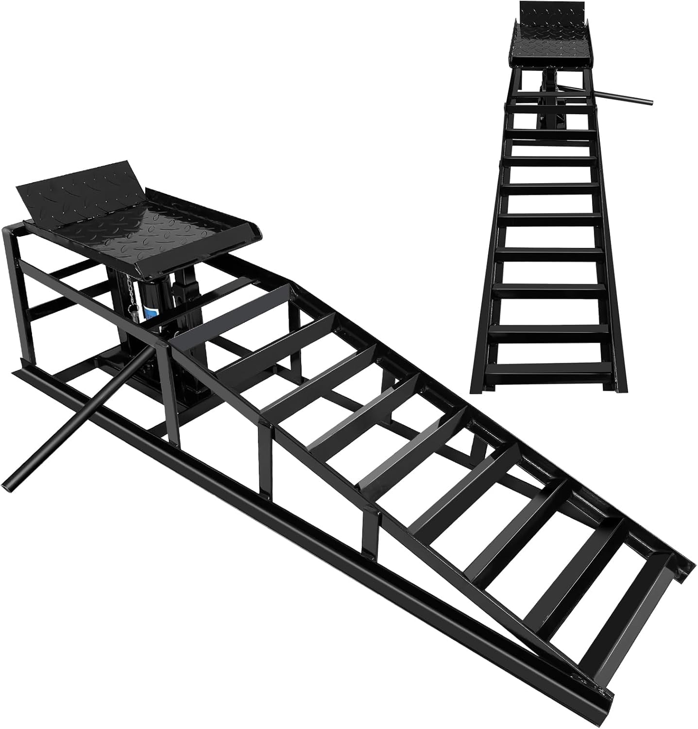 2 Pack Hydraulic Car Ramps 5T 11000lbs Low Profile Vehicle Lift Ramps ...