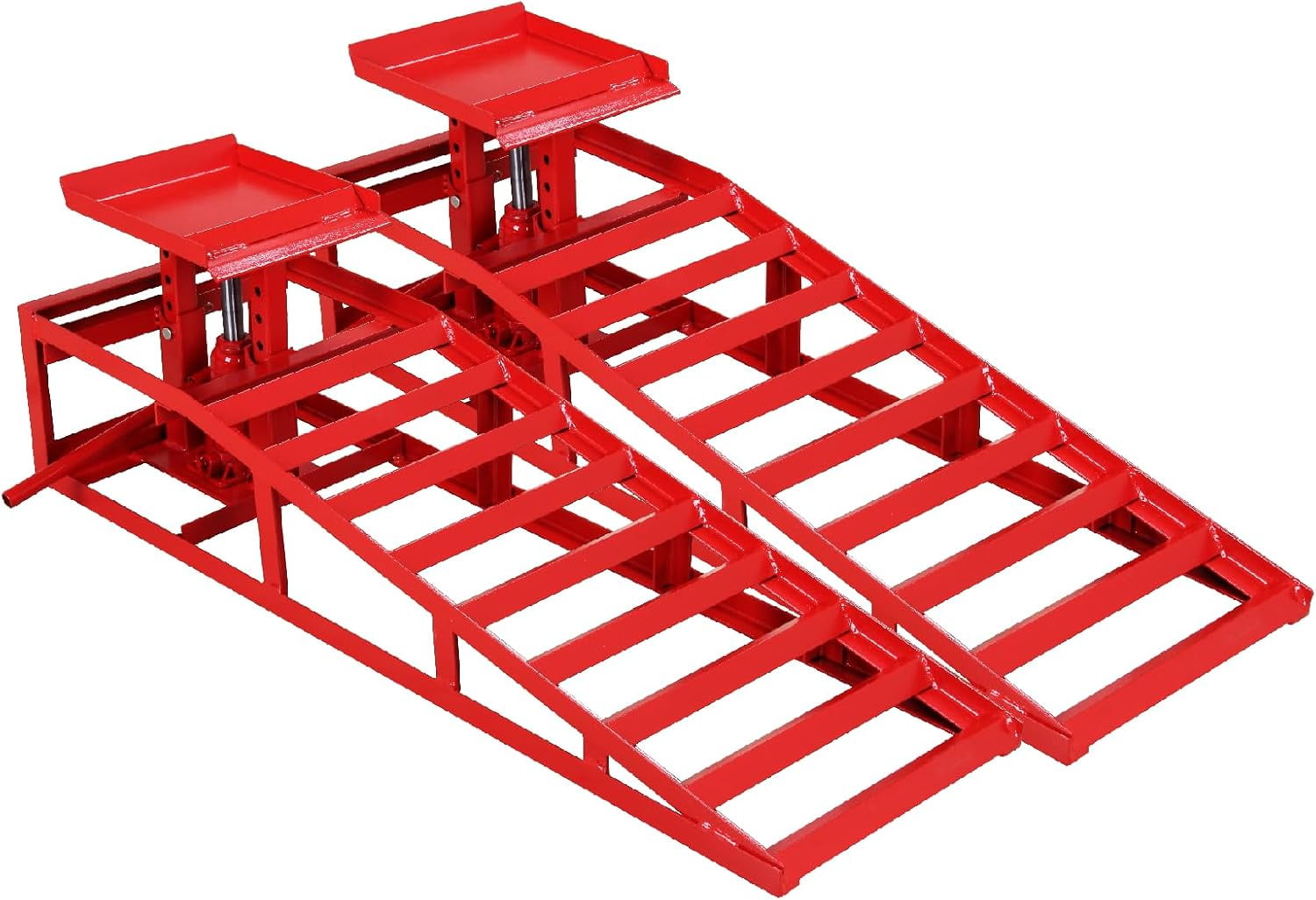 2 Pack Hydraulic Car Ramps for Oil Changes, 5T Heavy Duty Vehicle Ramps ...