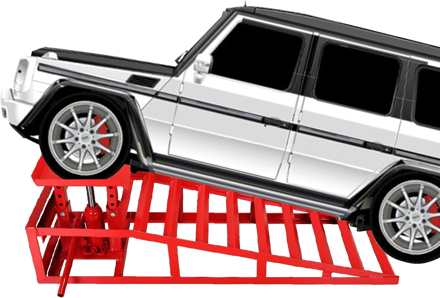 2 Pack Hydraulic Car Ramps, Vehicle Service Ramp High Lift 5T 11000 lbs ...