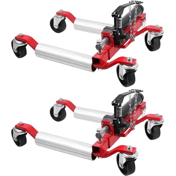 2 Pack Hydraulic Car Wheel Dolly Jack 1500LBS Heavy Duty Rollers with ...