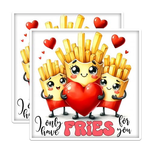 (2 Pack) I Only Have Fries for You Magnets - Funny Punny Puns Joke Fry ...