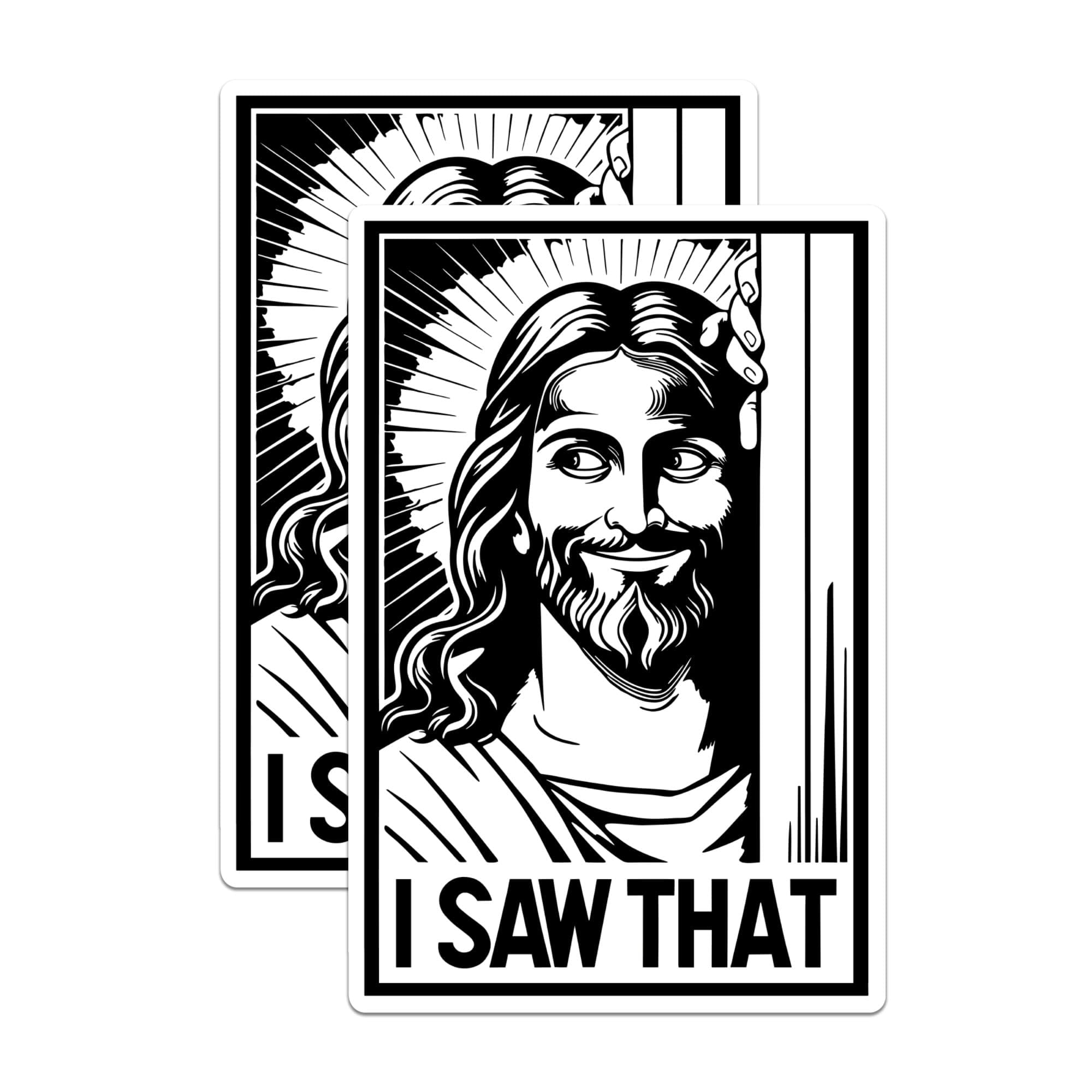 (2 Pack) I Saw That Funny Jesus Magnets - 5" On Longest Side - Premium ...