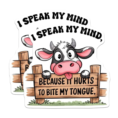 (2 Pack) I Speak My Mind Magnet - 5" On Longest Side - Sticks to Smooth ...