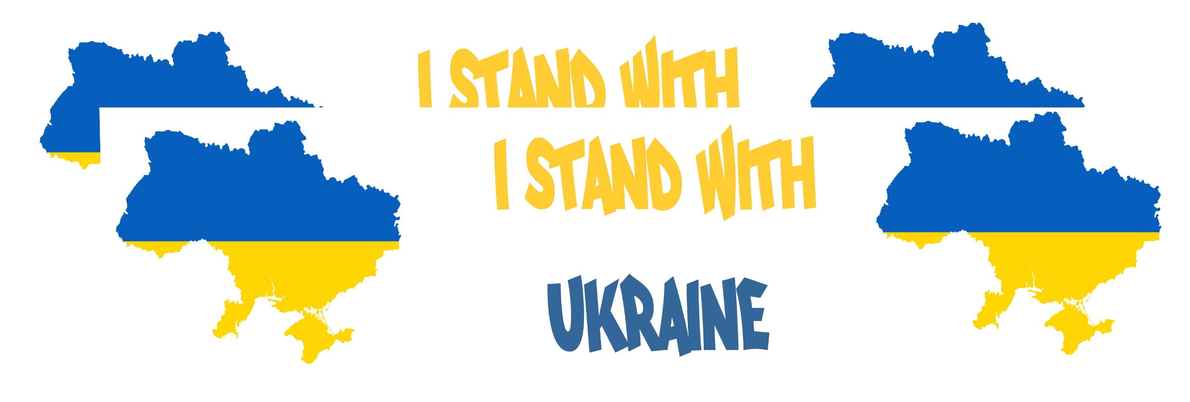 2 Pack I Stand with Ukraine Stickers, Support Ukraine Flag Sticker ...