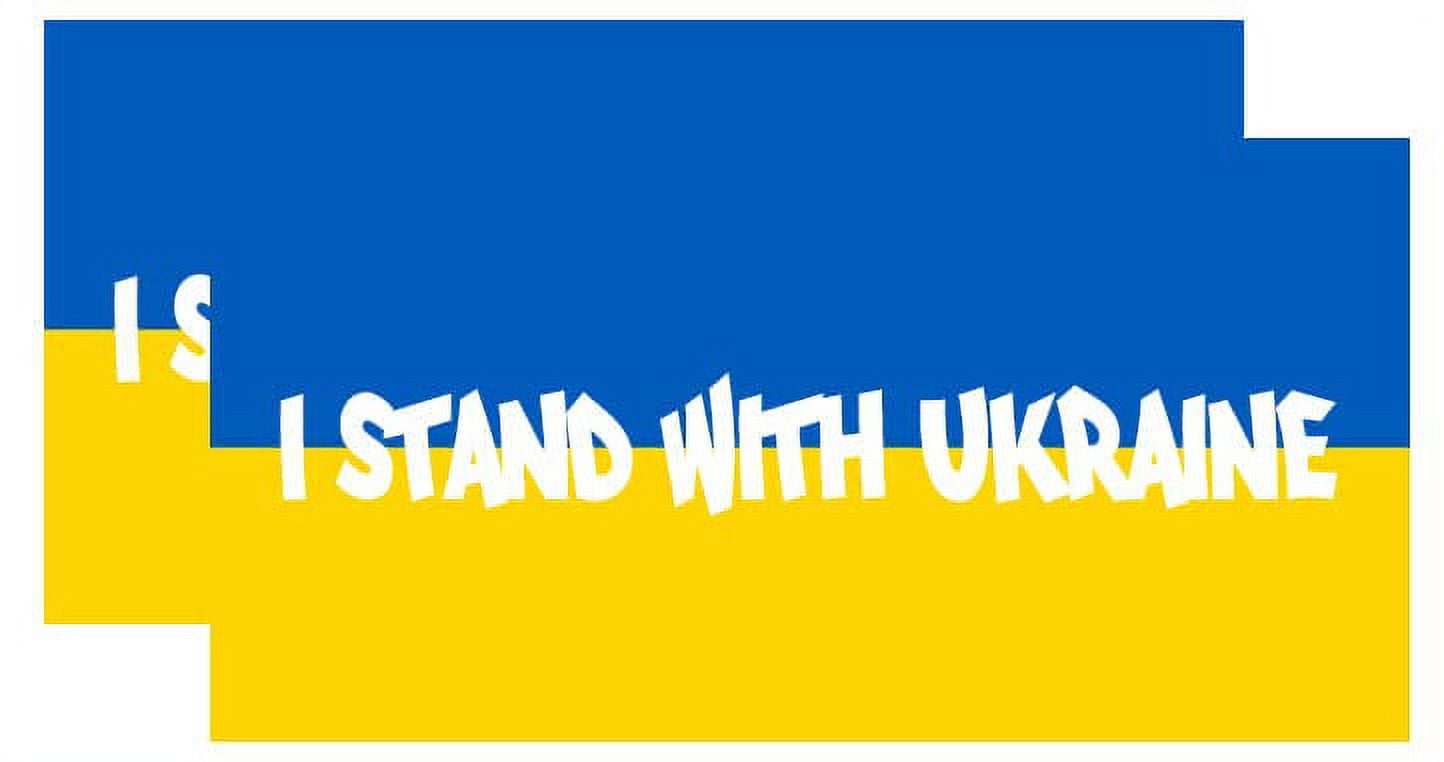2 Pack I Stand with Ukraine Stickers, Support Ukraine Flag Sticker ...