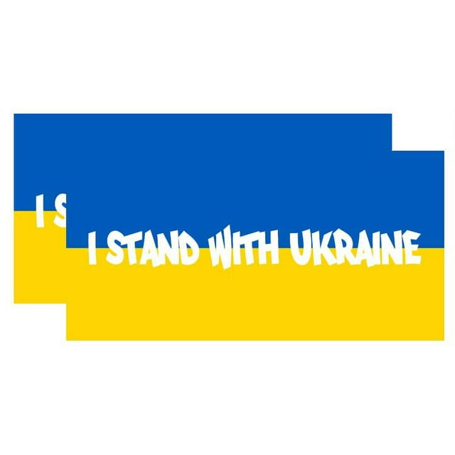 2 Pack I Stand with Ukraine Stickers, Support Ukraine Flag Sticker ...