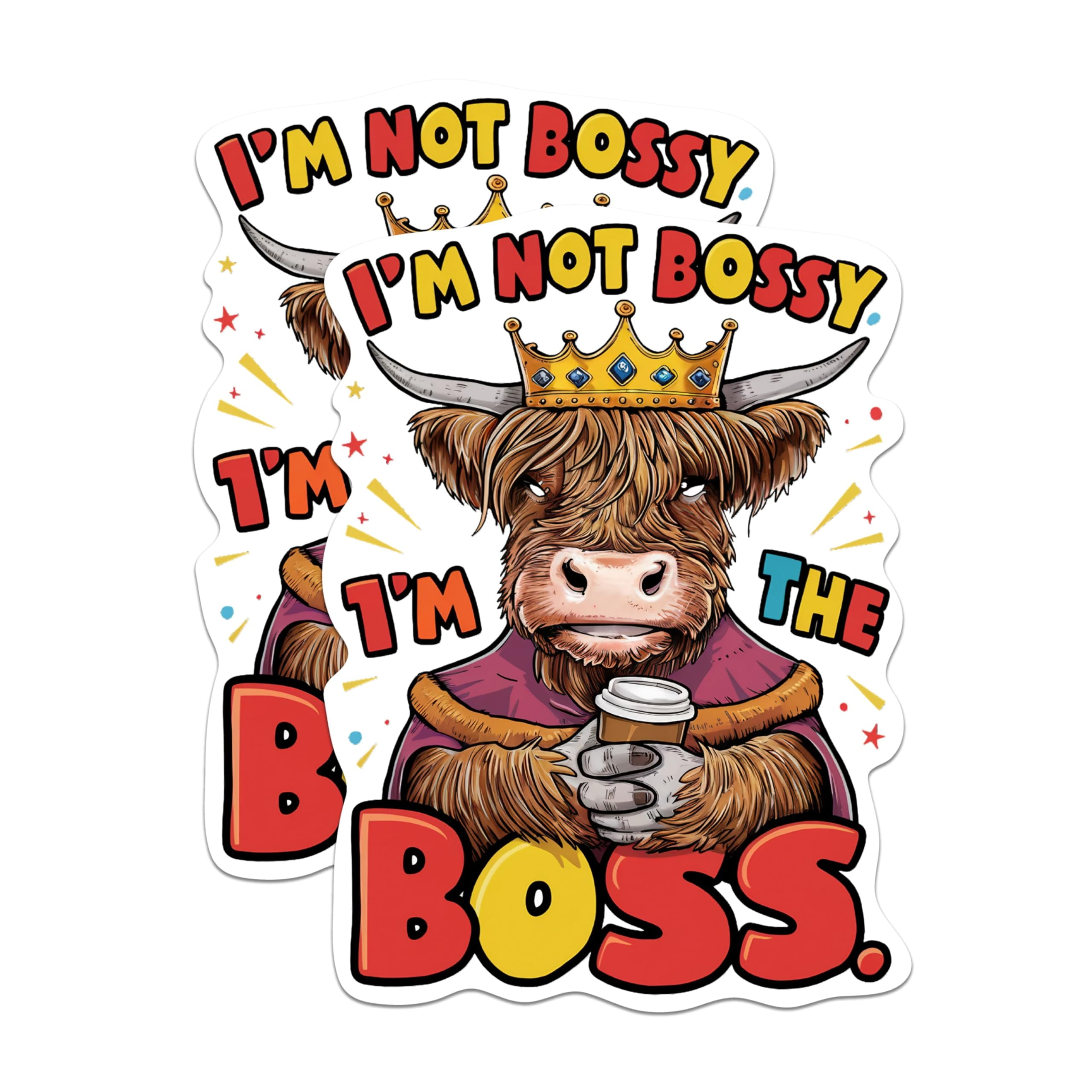 (2 Pack) I'm Not Bossy I'm The Boss Stickers - Funny Punny Sarcastic ...