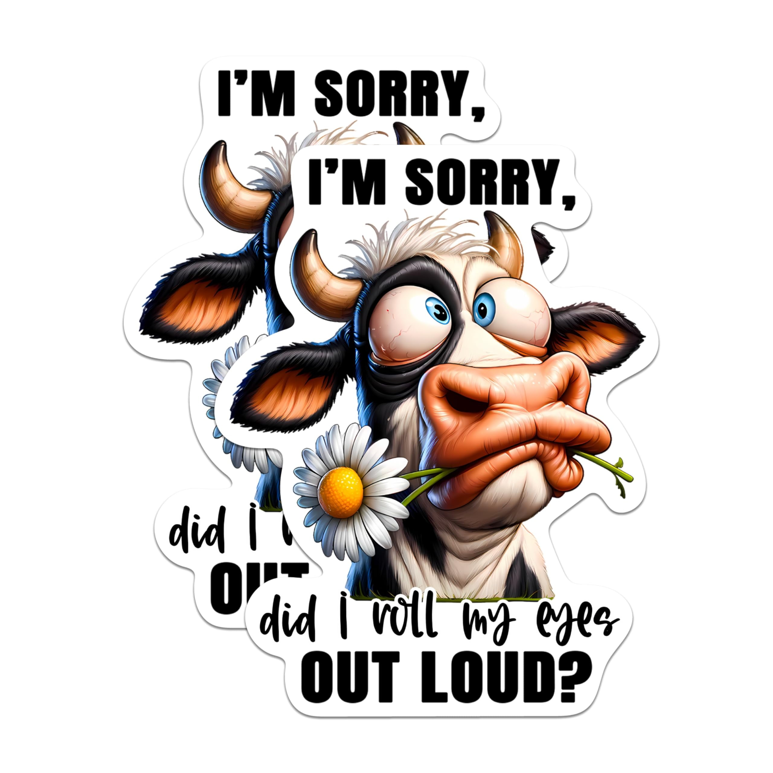 (2 Pack) I'm Sorry Did I Roll My Eyes Out Loud Magnets - Funny Cow ...