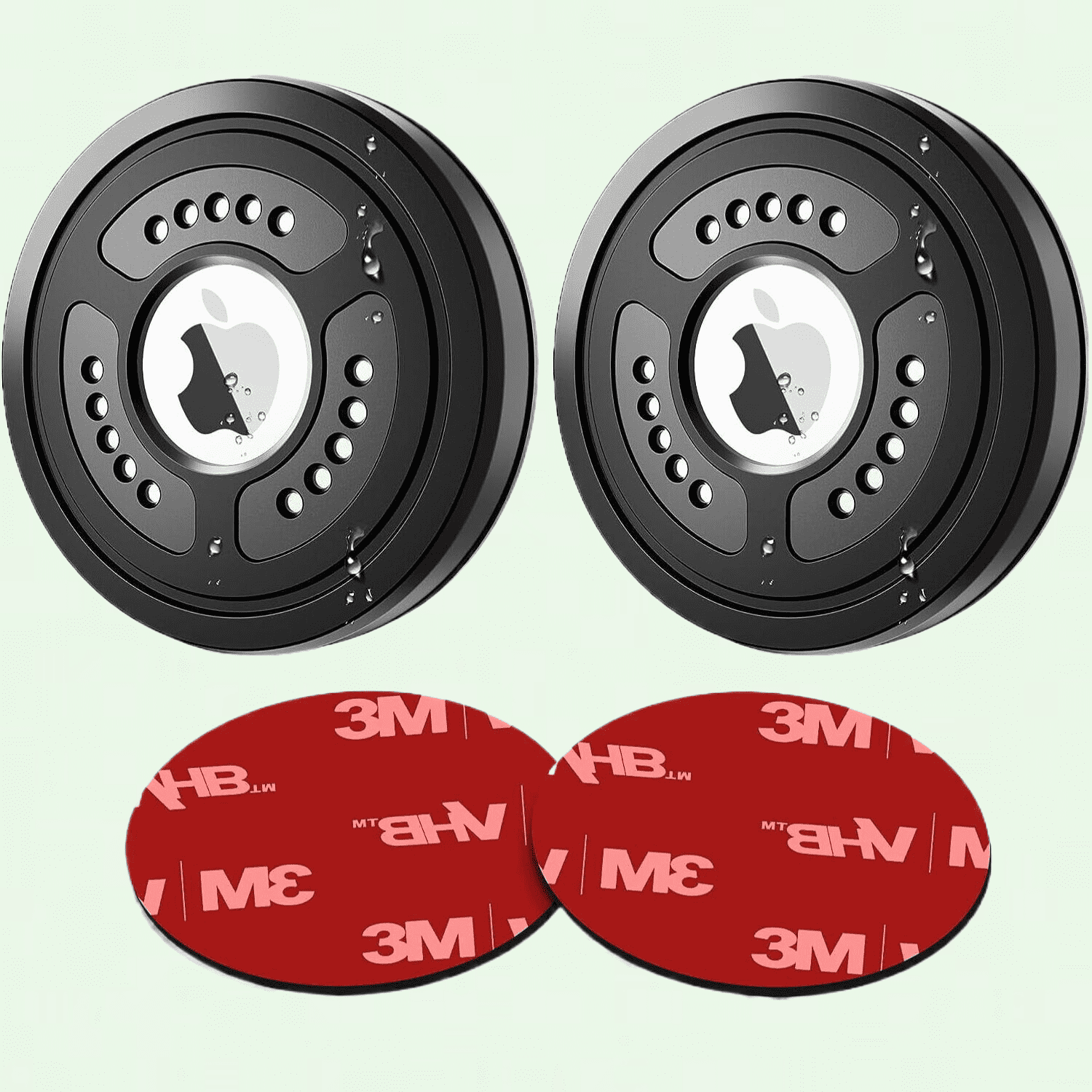 [2 Pack] IPX8 Waterproof AirTag Holder Case Cover, Stick on Adhesive ...