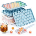2 Pack Ice Cube Trays For Freezer,64 Pcs Small Round Ice Trays For ...