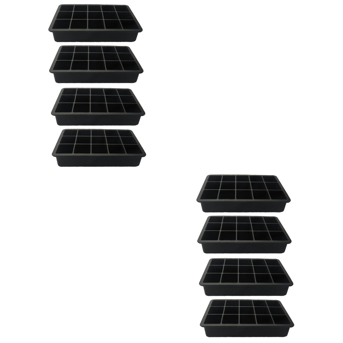 2 Pack Ice Cubes Ice Brick Mold DIY Mold 18.5X11.5 Cm Black - Walmart.com
