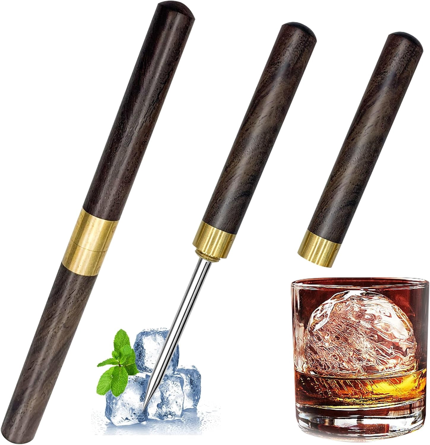 2 Pack Ice Pick for Breaking Ice, 6.8" Stainless Steel Ice Picks with ...