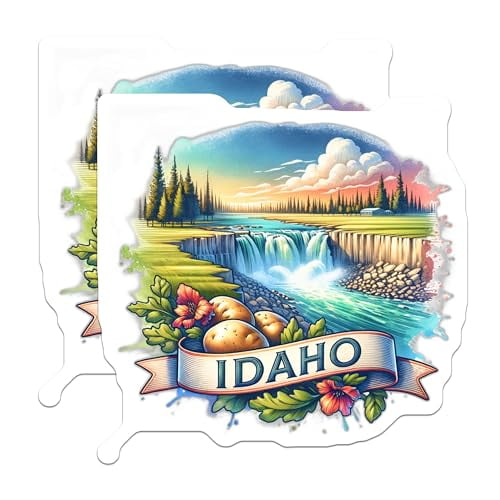 (2 Pack) Idaho Waterfall Scenic Magnets - Idaho State Magnet - Nature ...