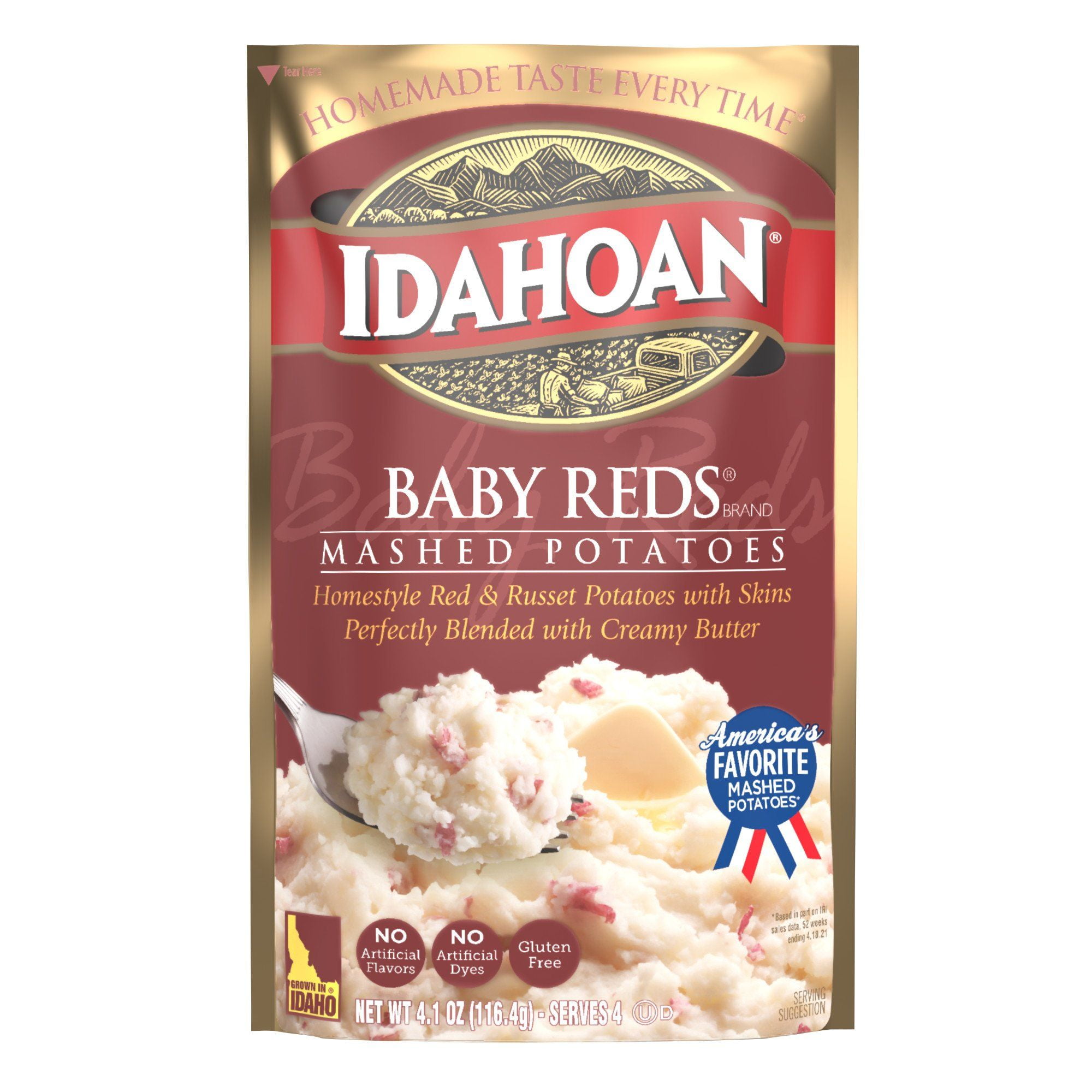 2 Pack - Idahoan Baby Reds Mashed Potatoes - 4.1 oz Packaging may vary ...