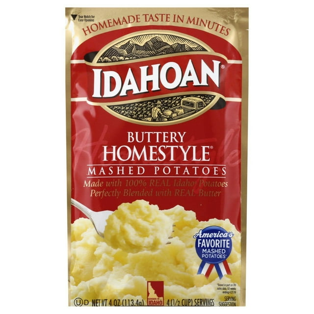 2 Pack - Idahoan Buttery Homestyle Mashed Potatoes - 4 oz Packaging may ...