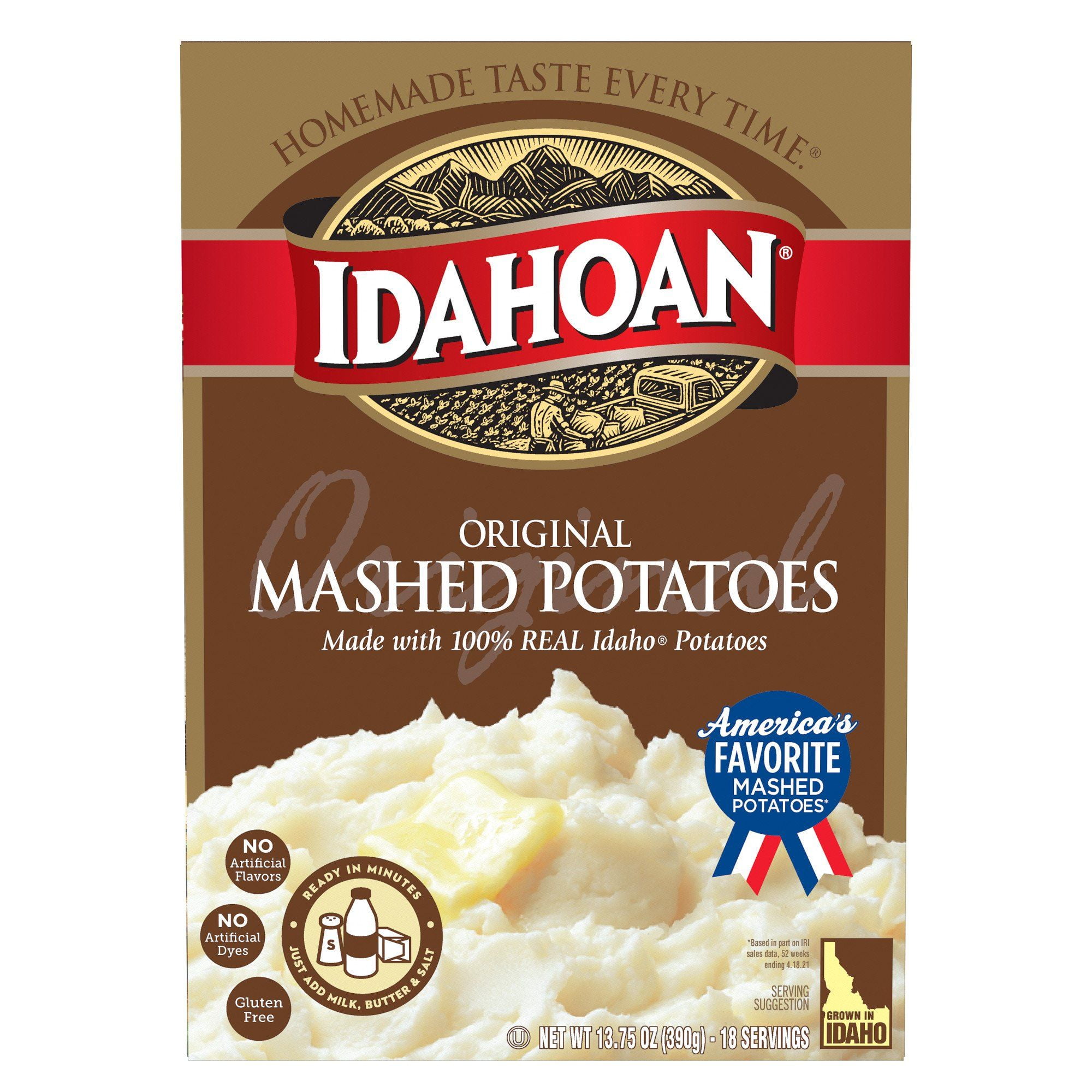 2 Pack - Idahoan Original Mashed Potatoes - 13.75 oz Packaging may vary ...