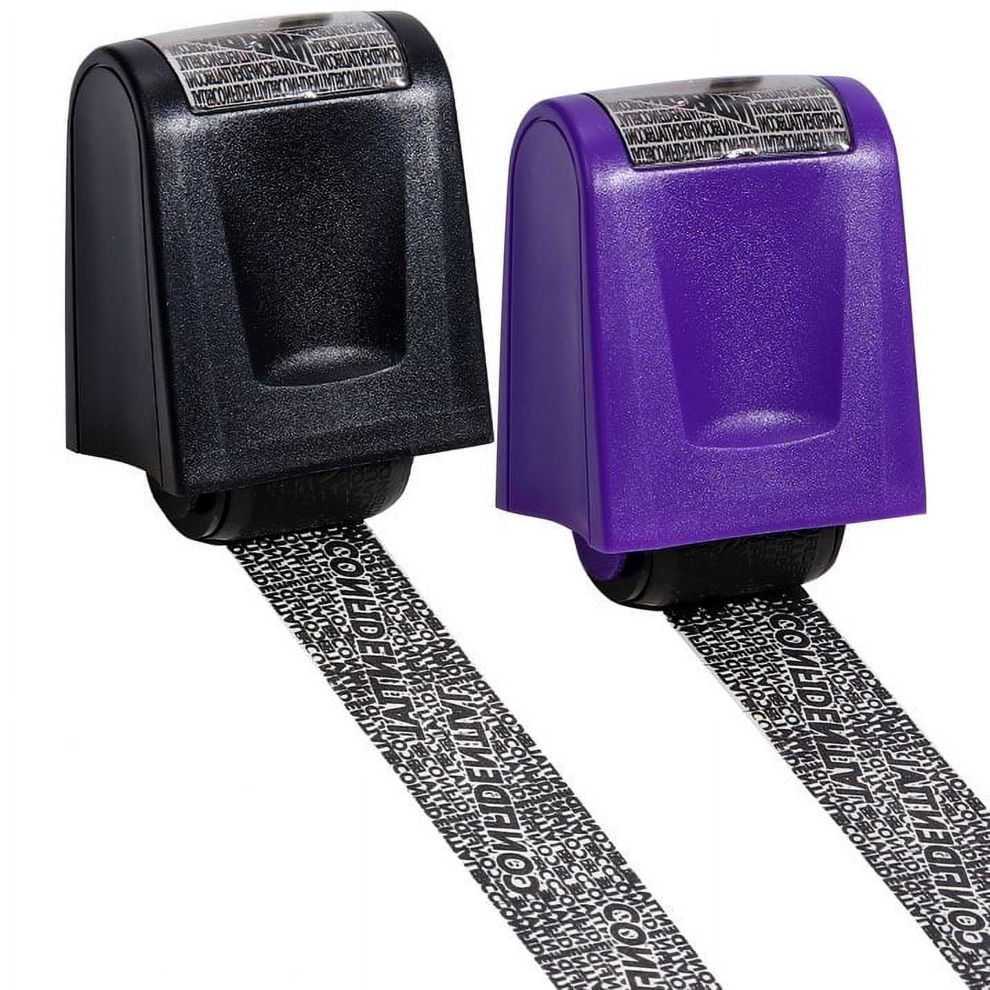 2-Pack Security Guard Wide Roller Stamp, ID Protection Set with 3 ...