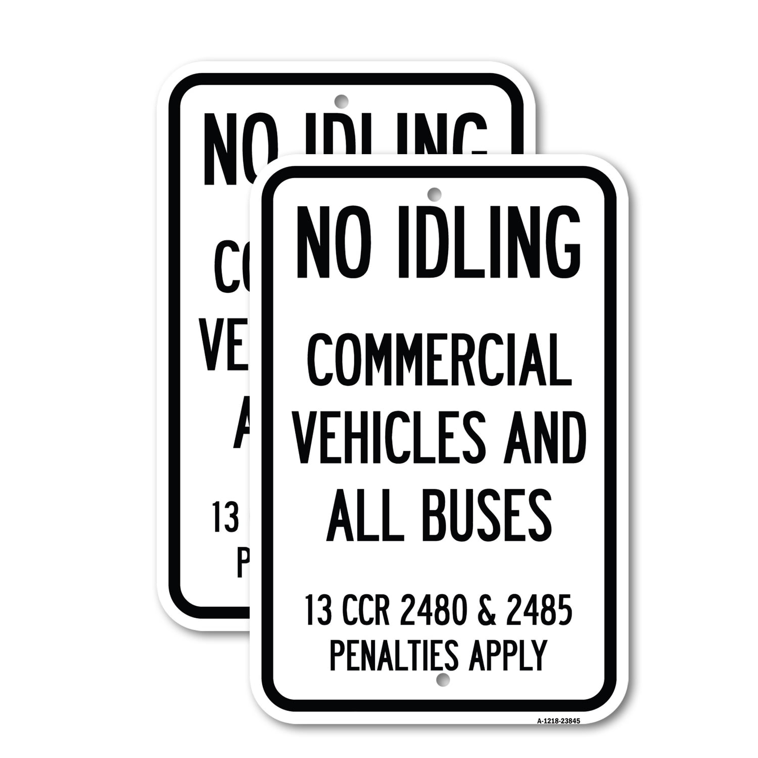(2 Pack) No Idling Commercial Vehicles and All Buses 13 CCR 2480 and ...