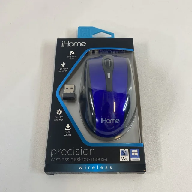 2 Pack Ihome Ergonomic Wireless Desktop Mouse Autosync Usb Click Wheel ...