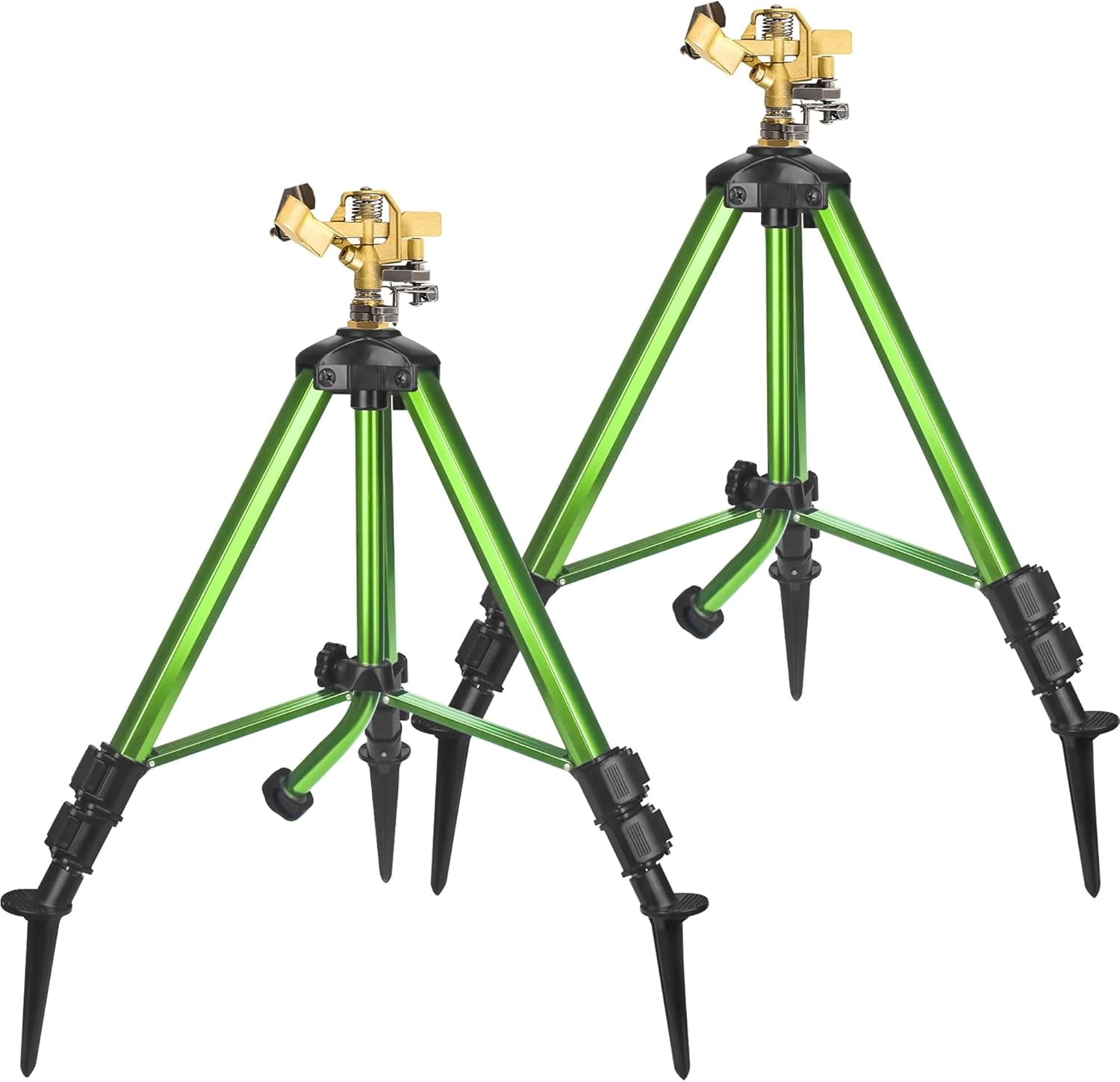 2 Pack Impact Sprinkler on Tripod Base – With Stakes, 3/4" NH Inlet ...