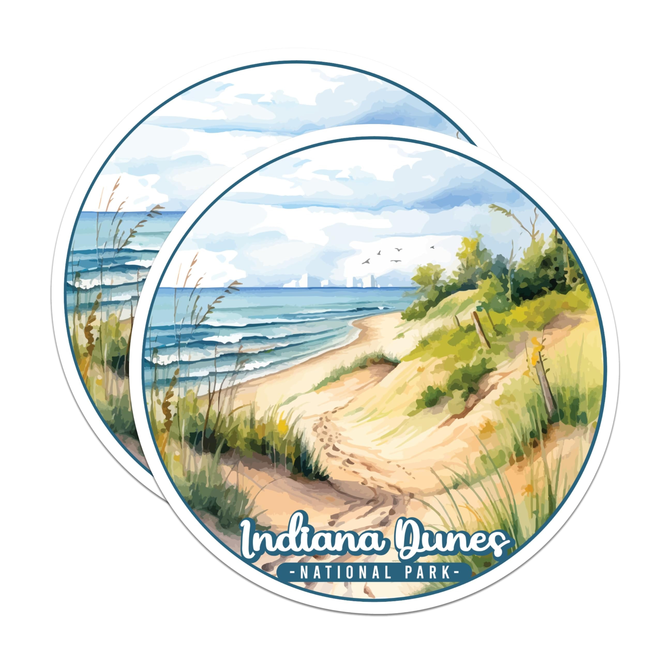 (2 Pack) Indiana Dunes National Park Bumper Sticker - US National Park ...