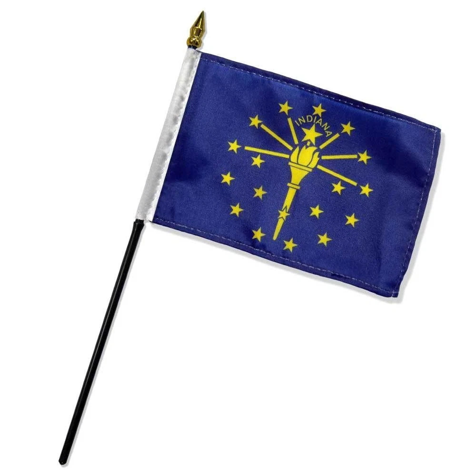 2 Pack Indiana State Flag 4"x6" Desk Table Stick - Walmart.com
