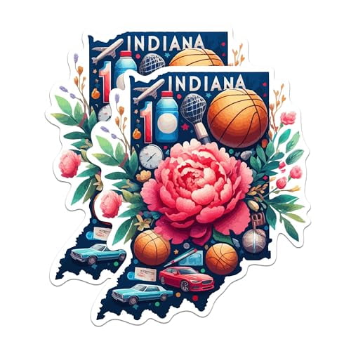 (2 Pack) Indiana State Shape Magnets - in State Magnet - Choose from 50 ...