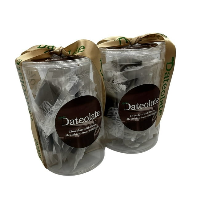 2 Pack - Individual Wrapped Dark Chocolate Dates , 2*15pc. Low Calorie ...