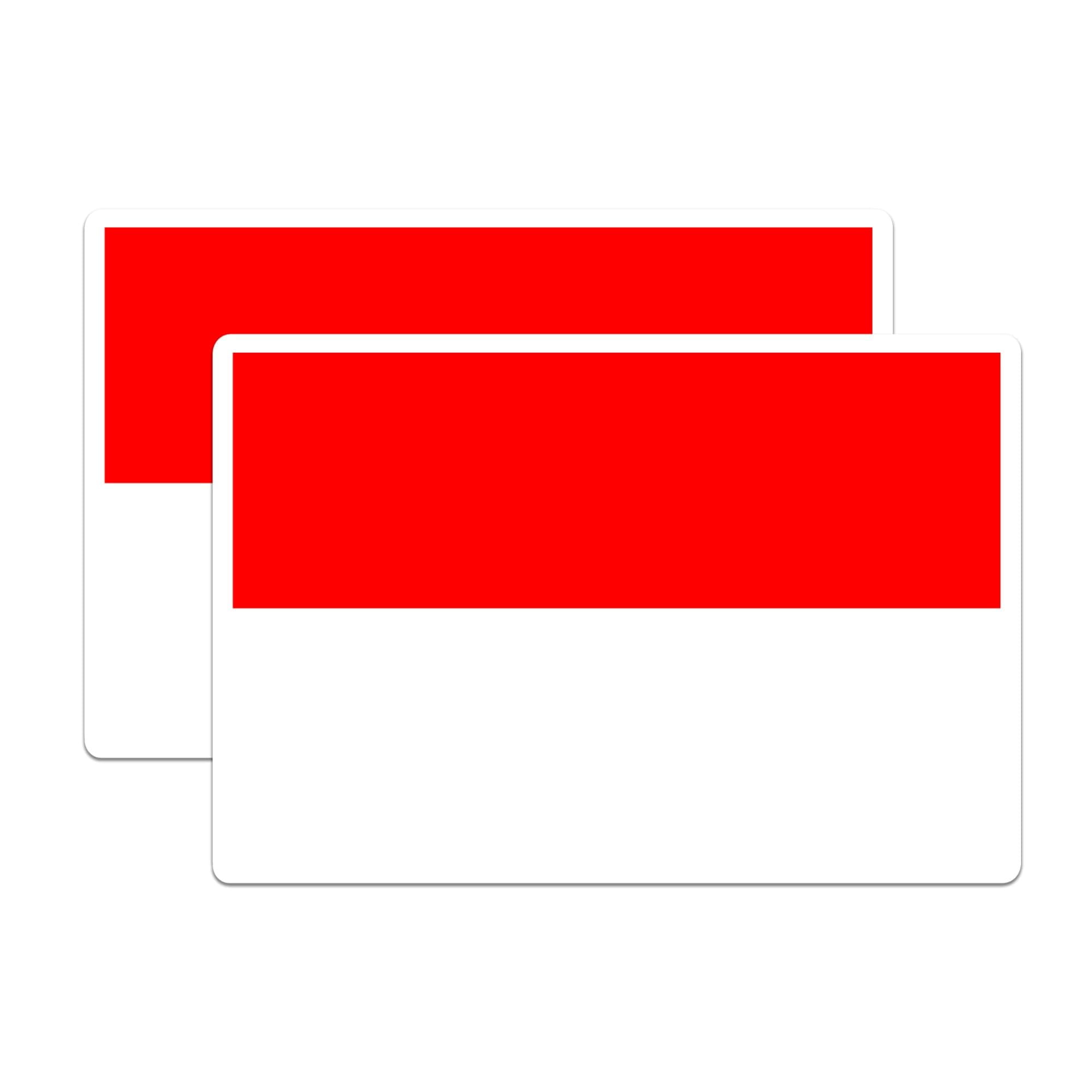 (2 Pack) Indonesia World Flag Stickers - Pride - 5 Inches On Longest ...