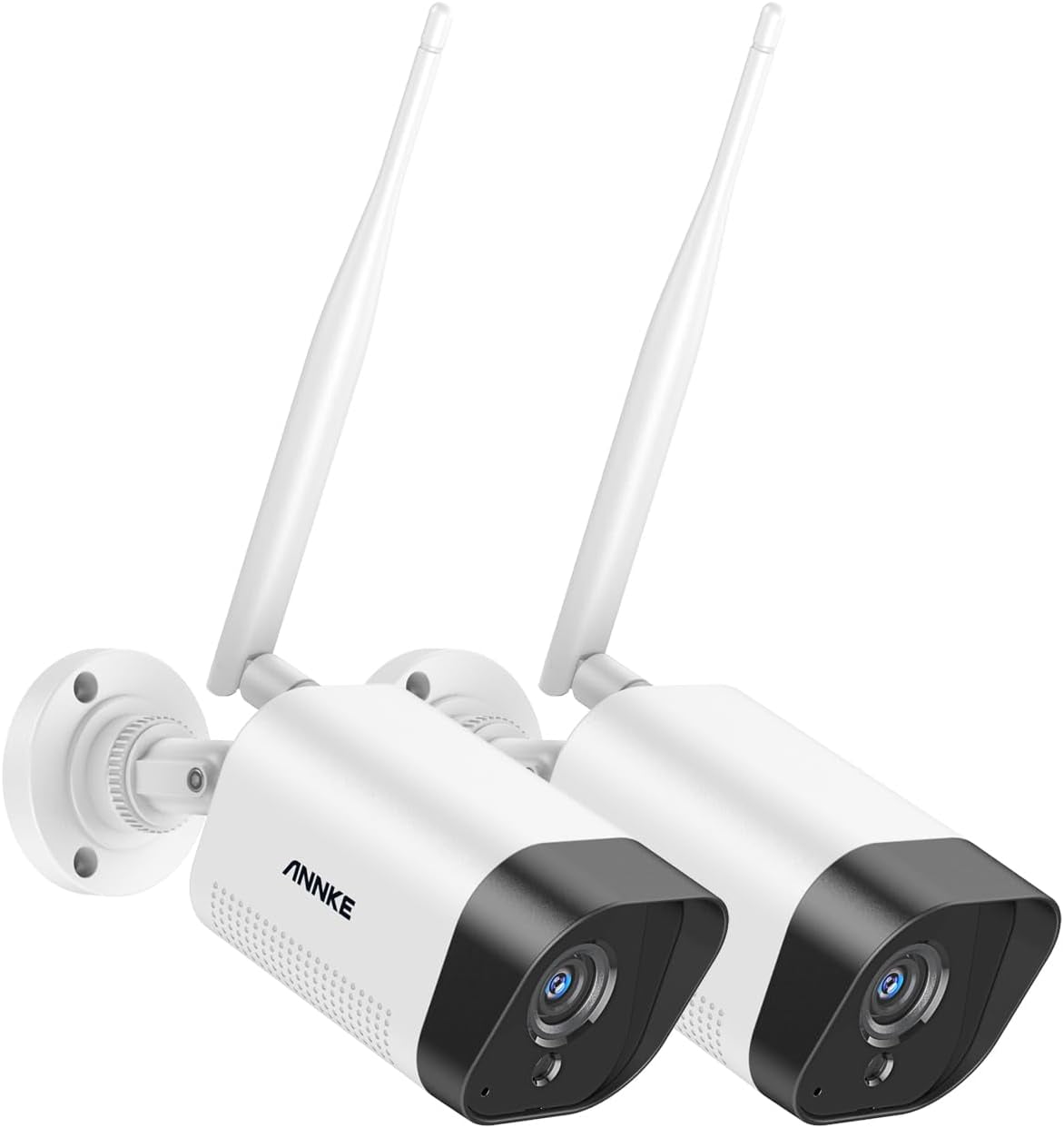 2-Pack Indoor/Outdoor 5MP Bullet Wireless Security Camera with IP66 Weatherproof, 100ft Super ...