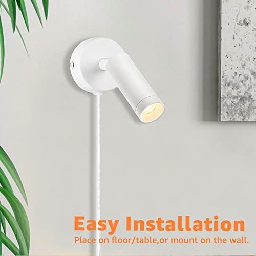 2 Pack Indoor Spot Lights, 120V LED Accent Up Lights, 3W Plant ...