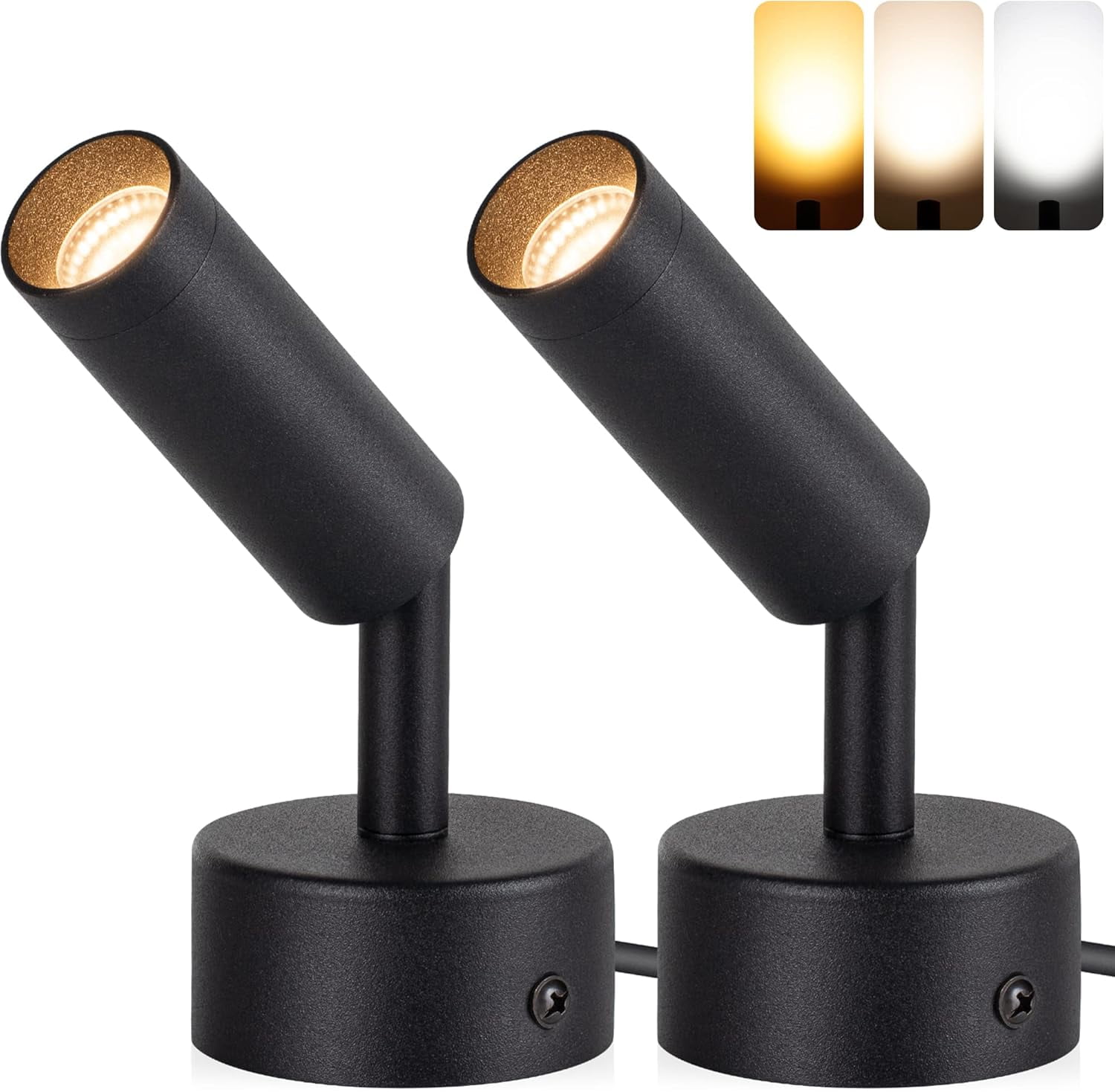 2 Pack Indoor Spotlight LED Up Lights for Plant 120V Floor Spot Lights ...