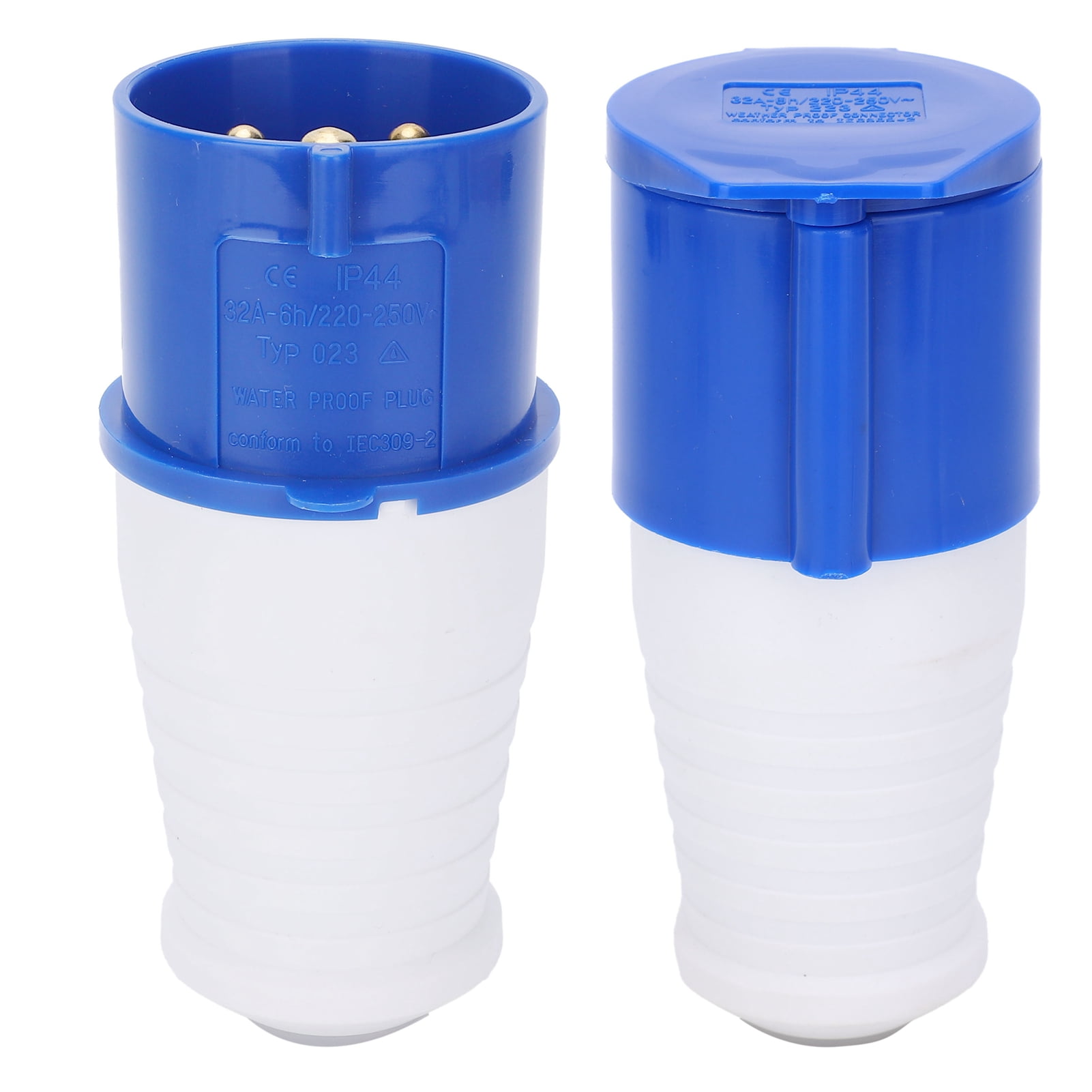 2-Pack Industrial 3-Pin 1-Phase Explosion-Proof Waterproof Plug ...