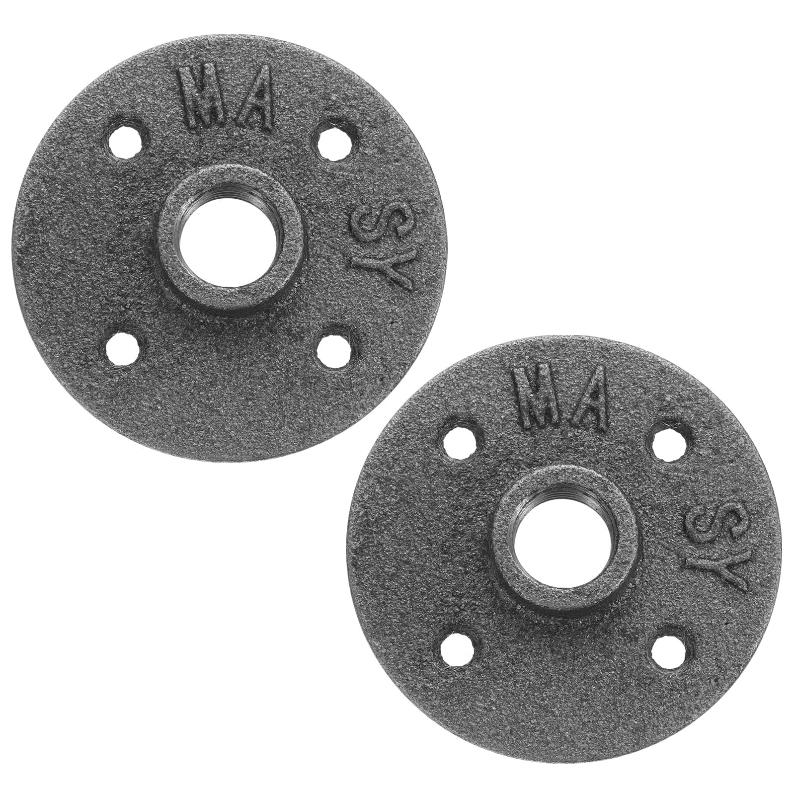 2 Pack Industrial Pipe Floor Flange, Iron Pipe Fittings, 1/2 Inch ...