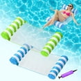 2 Pack Inflatable Pool Floats 4-in-1 Water Hammock Summer Lake Swimming ...