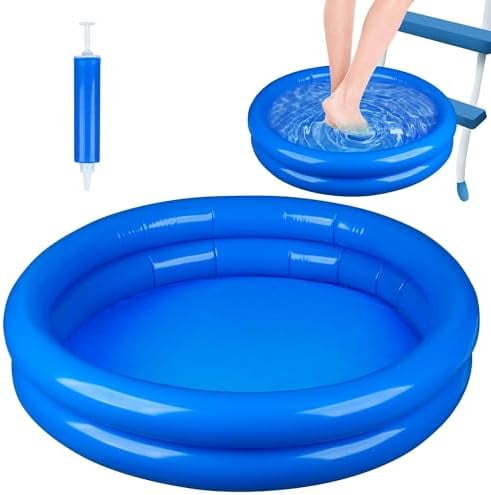 2 Pack Inflatable Pool Foot Bath Basin Swimming Pool Foot Soaking Wash ...